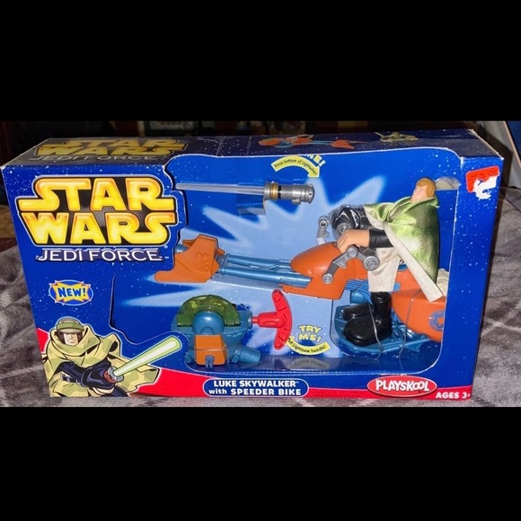 Playskool | Toys | Star Wars Jedi Force Luke Skywalker Wspeeder Bike | Poshmark